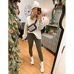 CLUCI Belt Bag for Women, Mini Everywhere Crossbody Waist Bag Adjustable Strap, Vegan Leather Women's Fanny Pack