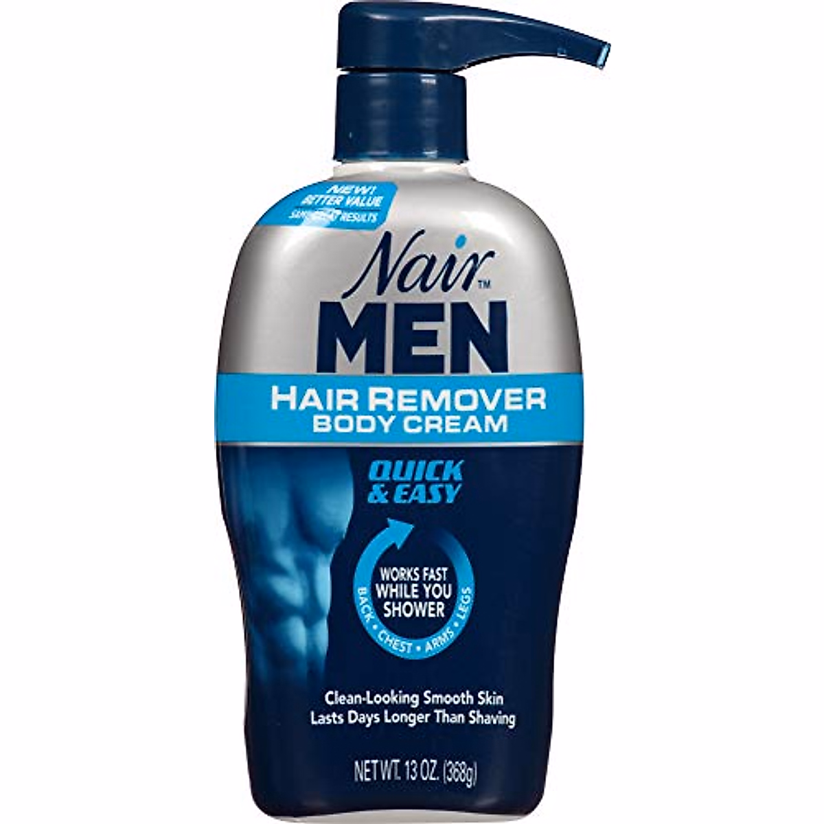 Nair Men's Hair Removal Cream, Body Hair Remover for Men, 13 Oz Bottle