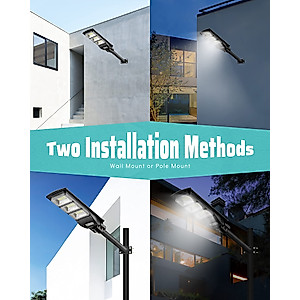 Lovus 2Pack 1500W Solar LED Street Lights, IP65 Waterproof Outdoor Solar Motion Sensor Flood Security Lights Dusk to Dawn for Parking Lot, Home, Garage, ST60-039-2