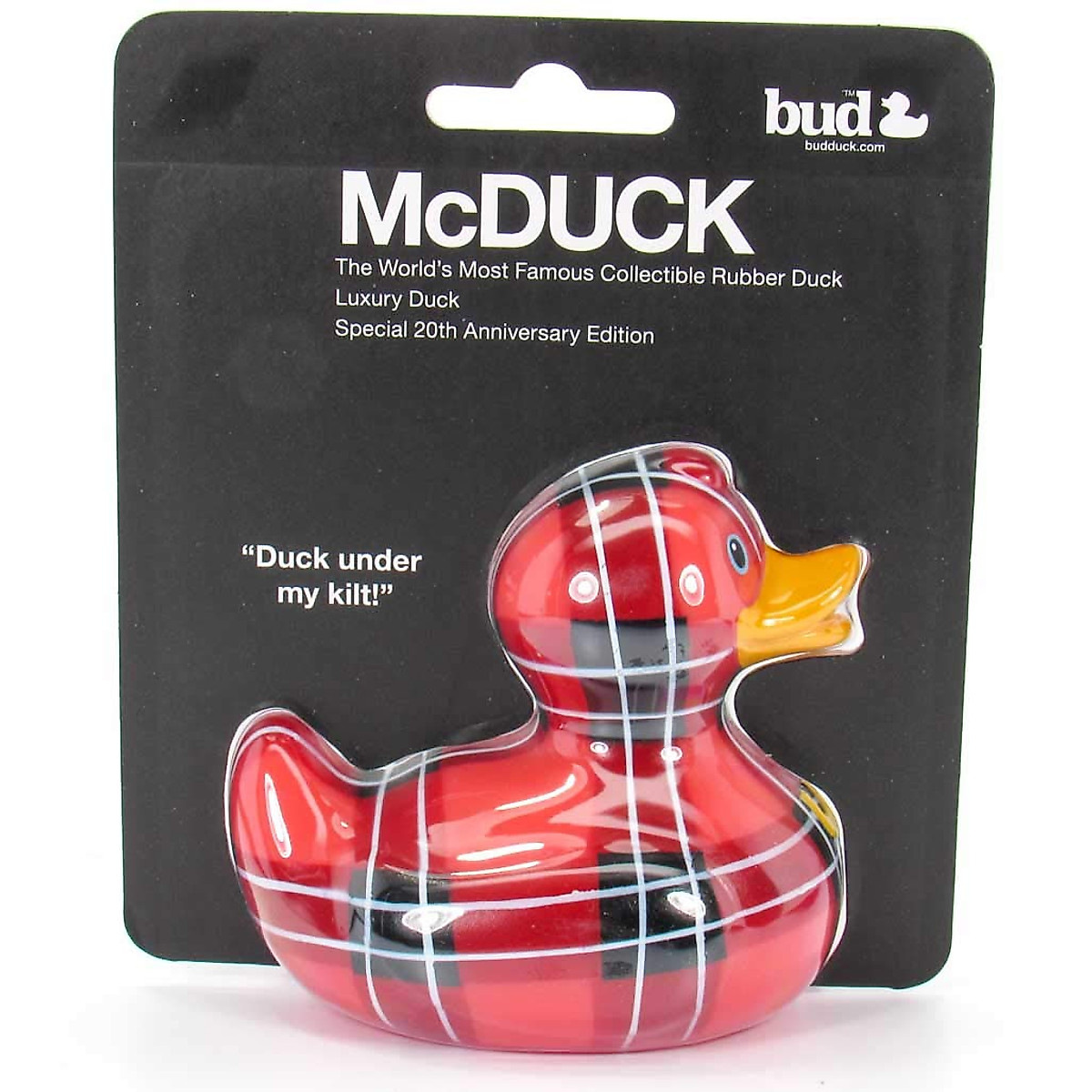 McDuck (Scottish) Rubber Duck by Bud Ducks | Elegant Gift Packaging - "Duck under my kilt!"