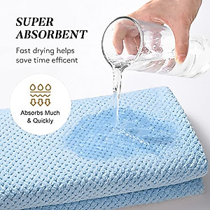 Sucedul Large Microfiber Hair Towel Wrap for Women, 41 x 27.5 Inch Super Absorbent Hair Drying Towel, Anti Frizz Fast Drying Hair Turbans for Long, Thick, Curly Hair Wrap Towels Blue