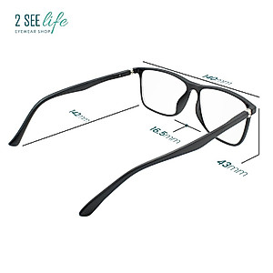 Matte Black Large Frame Reading Glasses Men to Look Modern with High Vision - Sturdy & Durable Readers for Men - Comfortable Spring Hinges for all Face Shape Mens Glasses - (R-775-Black Matte-1.00)