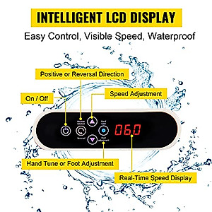 VEVOR Pottery Wheel, Pottery Forming Machine 9.8" LCD Touch Screen, 350W Ceramic Pottery Electric DIY Clay Sculpting Tools, Foot Pedal & Detachable ABS Basin for Adults and Beginners Art Craft