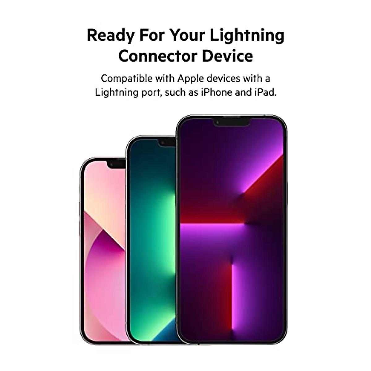 Belkin BoostCharge Braided Lightning Cable - 3.3ft/1M - MFi Certified Apple iPhone Charger USB to Lightning Cable - iPhone Cable - iPhone Charger Cord - Apple Phone Charger - Black