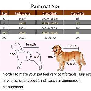 NACOCO Large Dog Raincoat Adjustable Pet Water Proof Clothes Lightweight Rain Jacket Poncho Hoodies with Strip Reflective (XL, Yellow)…
