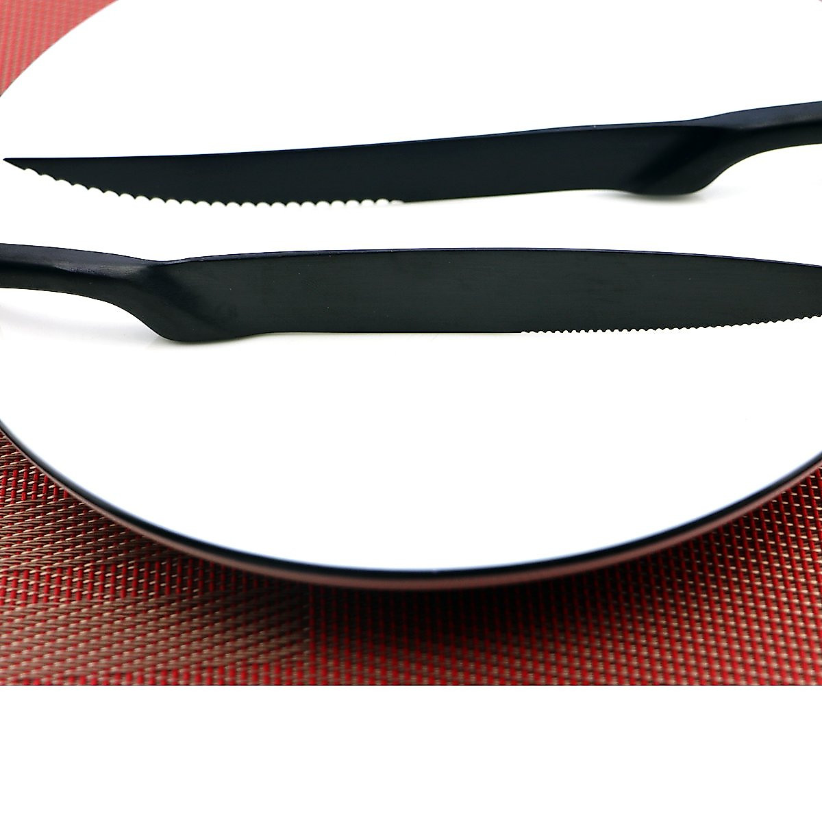 Uniturcky 24-Piece Flatware Set,Extra Thick Heavy Duty - 18/10 Stainless Steel Cutlery Sets,High Matte Black Finish Silverware Flatware Sets Service for 4,Use for Home,Kitchen Utensil Sets