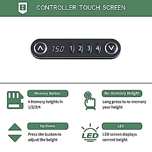 BUNOEM Height Adjustable Electric Standing Desk with One Drawer, Table with Storage Shelf, Sit & Stand Home Office Desk with Storage Space (Oak, 63x30)