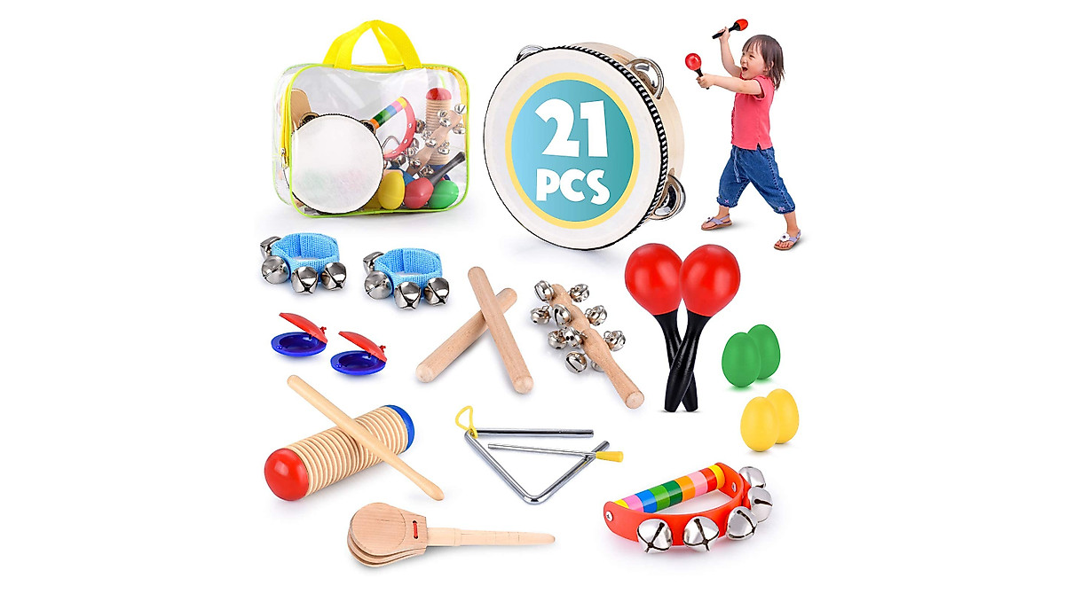 BritenWay 21-Pc Toddler Musical Instruments Set for Kids