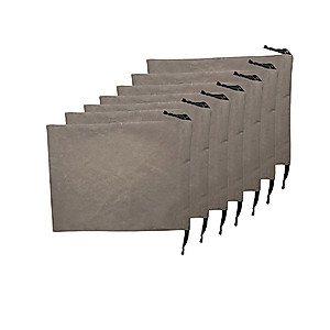 Silver Storage Bags 7Pcs 13"x10", Velvet Fabric Blue Anti Tarnish Silver Jewelry Storage Bag for Silver Storage, Resistant Jewelry Flatware, Silverplate, Silver Storage Silver Protection Bags Gray