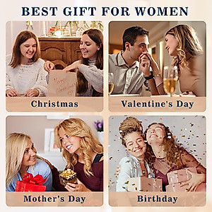 doubgood Gold Beaded Bracelets for Women, Stackable Gold Bracelets for Women 14K Real Gold Plated Stretch Bead Ball Bracelet with Letter Pendant A