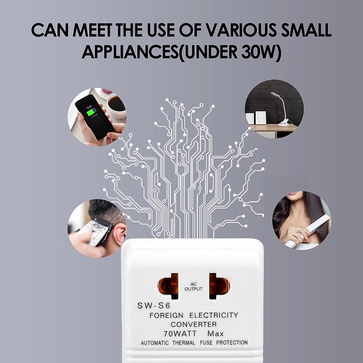 70W 110V/120V to 220V/240V Step up/Down Travel Adapter Voltage Converter Transformer(CN Standard Plug