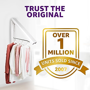 InstaHanger Closet Organizer, The Original Folding Drying Rack, Wall Mount