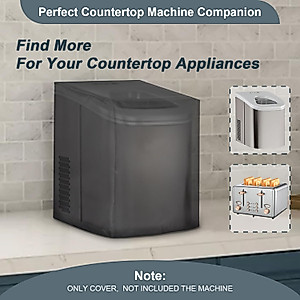 FlexiDapt Ice Maker Cover, Universal Waterproof Shield for Countertop Appliances in Home, Garage and Office, Black