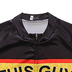 MOXILYN Men’s Short Sleeve Cycling Jersey Mountain Bike Shirts MTB Tops Zipper Pockets Reflective