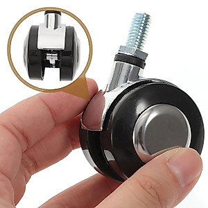 MAGICLULU 8 Pcs Flat Universal Wheel Wheels for Office Chair Walker Wheels Replacement Swivel Replacement Walker Baby Replacement Chair Wheels Plastic Rotatable Office Swivel Chair to Rotate