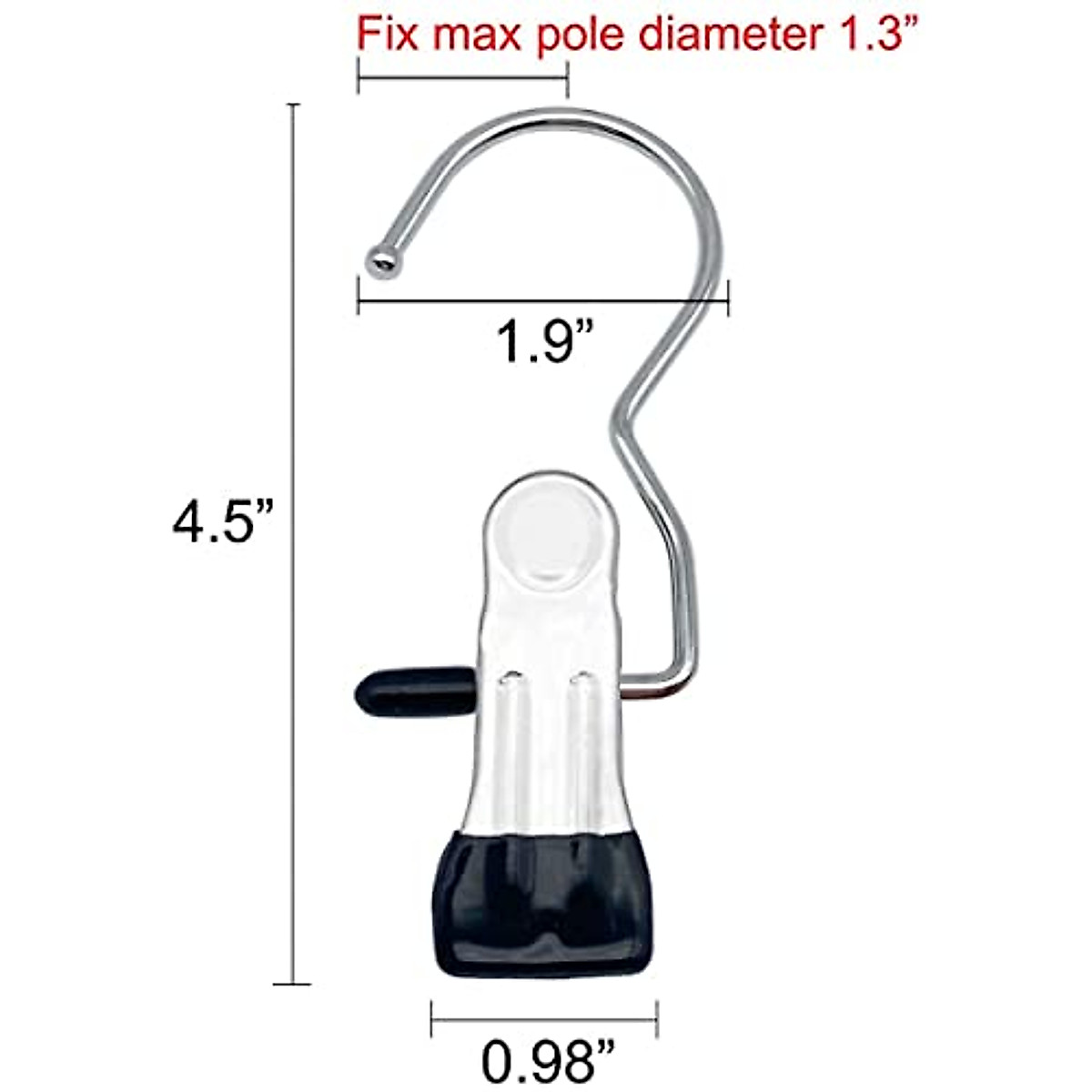 15 Pcs Laundry Hanging Hooks Set, Stainless Steel Hanging Hold Clips Portable Stainless Steel Home Travel Hangers Clips