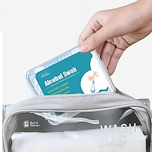 100+50 ps Alcohol Swabs Cotton Q Tips Individually Wrapped Disposable Swabsticks Sanitary First Aid Kit Safety for Women Men