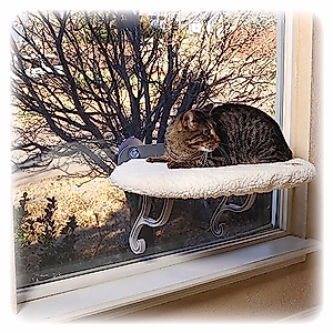 K&H PET PRODUCTS Universal Mount Kitty Sill Cat Window Perch 14 X 24 Inches Original