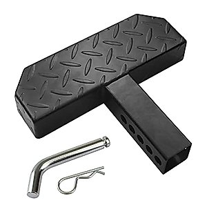 KAYCENTOP Universal Hitch Step Anti Slip and Rust Towing Bumper Guard Black Hitch Steps for Most Cars SUV Trucks Pickups with Pin Fits 2 Inch Receivers