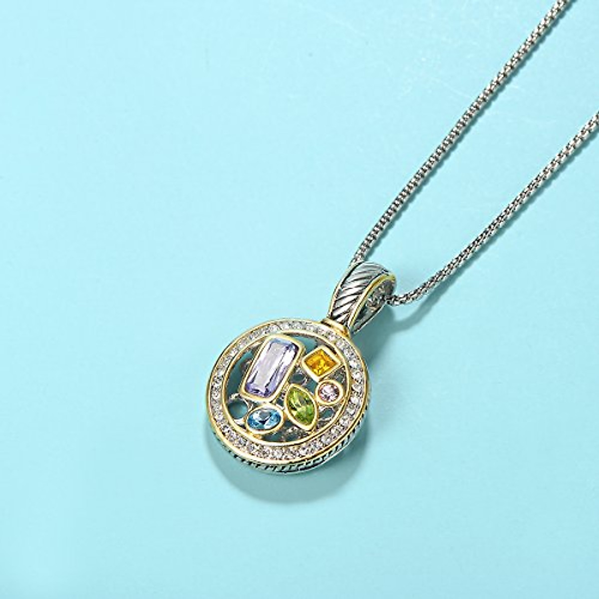 UNY Luxury Cable wire Pendant Box Chain Necklace Women Fashion Jewelry Multi CZ Unique Present Gifts Designer Inspired