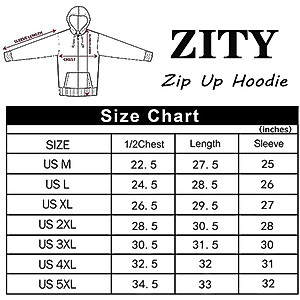 ZITY Men's Zip Up Hoodie Heavyweight Winter Sweatshirt Fleece Sherpa Lined Warm Jacket Black Large