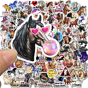 102 PCS Horse Stickers for Water Bottles, Horse Riding Stickers for Laptop Stuff, Horse Party Favors, Horse Gifts for Girls Kids