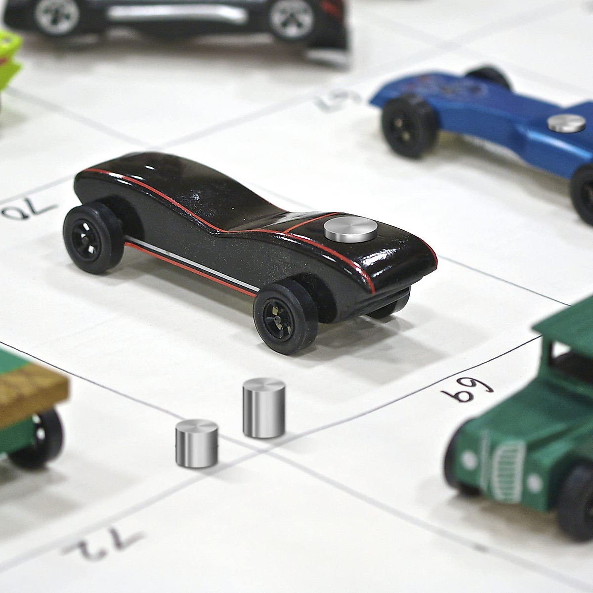 3.25oz. Weights Tungsten for Pinewood Derby Car, Incremental Cylinders Car Weights with 5 Different Sizes for Fastest Derby Car Speed