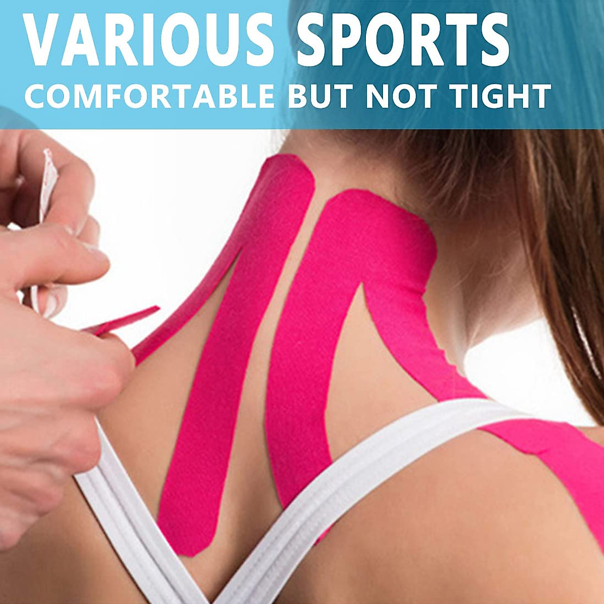 Kinesiology Tape 1/2 /5 Rolls Sports Athletic Mucle Wrist Knee Ankle Elastic Waterproof Breathable 2 Inch x 16 Feet Beige 1 Roll by SOON GO