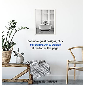 Hippo Wall Art - Funny Bathroom Decor - Jungle Theme Bathroom Accessories - Modern Bathroom Wall Art - Bathroom Decorations Pictures - Bath Wall Decor - Guest Bathroom - Restroom Sign - Powder Room