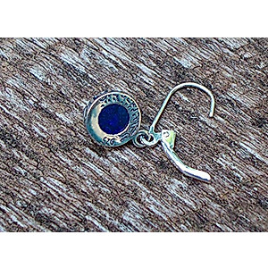 Bottled Up Designs Handmade Vintage White Leverback Botanicals Earrings, Sterling Silver, Eco Friendly, Made in USA, Birthday Gifts, Mothers Day, Women, Anniversary (Skin Cream Jar Glass)