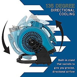 XPOWER Misting Fan FM-48, Outdoor Cooling, Heavy Duty, Powerful, High Velocity, 3-Speed, Ideal for Camping, Patios, Picnics, & More