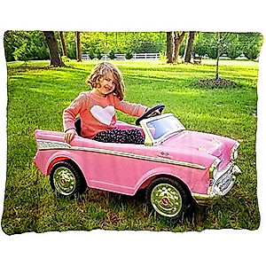Pure Country Weavers Personalized Lux Fleece Printed Photo Blanket with Sherpa Backing - Customizable Gift Picture Throw - Made in The USA (50x60)