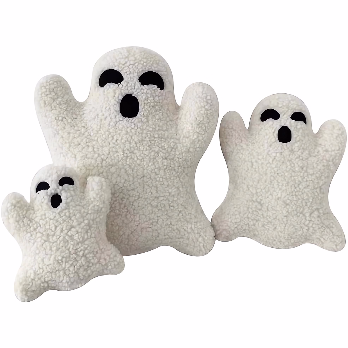 2024 New Ghost Pillow Halloween - Cute Ghost Shaped Plush Pillow, Halloween Ghost Decorative Throw Pillows, Soft Fluffy Plush Stuffed Halloween Ghost Pillow for Halloween Decor (#1-30cm/11.8in)