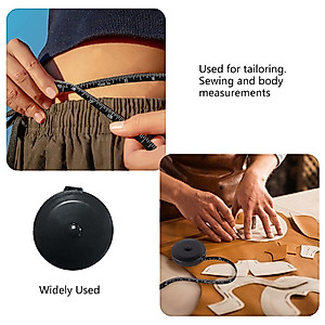 3 Pack Tape Measure Retractable Measuring for Body Fabric Sewing Tailor Cloth Knitting Craft Weight Loss Measurements Retractable Black Dual Sided Tape Measure Body Measuring 60-inch 1.5 Meter