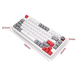 BOYI GK75 Tri-Mode 75% Keyboard with Knob Hot Swappable RGB Gaming Keyboard,2.4Ghz/Bluetooth 5.0/Wired Keyboard 80 Keys Programmable Mechanical Keyboard(Skyloong Red Switch,Cool-Red Theme)