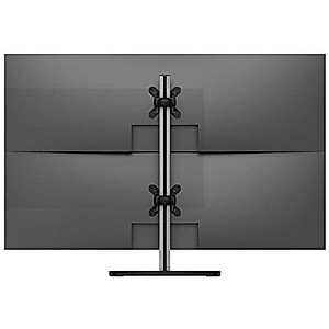 Atdec dual stack or single monitor desk Mount - Freestanding base - Load screen monitors up to 26.5lb flat or 20lb curved - VESA 75x75, 100x100 - Quick display release, tilt, pan, landscape/portrait