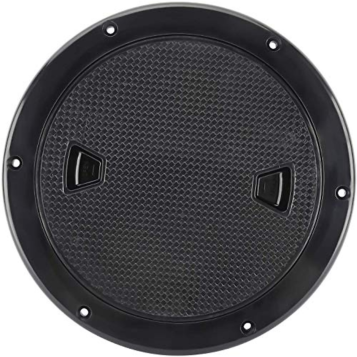 YaeMarine 2-Pack 4", 6", 7" Boat Deck Cover Marine Inspection Hatch Deck Plate Access & Lid Round Non-Slip RV Black (6")