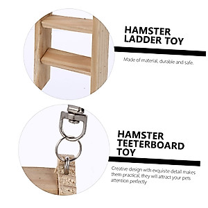 FRCOLOR 2pcs Pet Teething Products Small Animals Ladder Bird Hamster Cage Toys Rat Hideout Toy Climbing Toys Small Animal Toys Guinea Pig Chewing Rat Bridge Wooden Teething Supplies