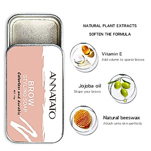 Eyebrow Soap Kit, Brows Styling Soap, 4D Brows Gel Long Lasting Eyebrow Setting Wax Waterproof Eyebrow Makeup Balm Pomade Cosmetics