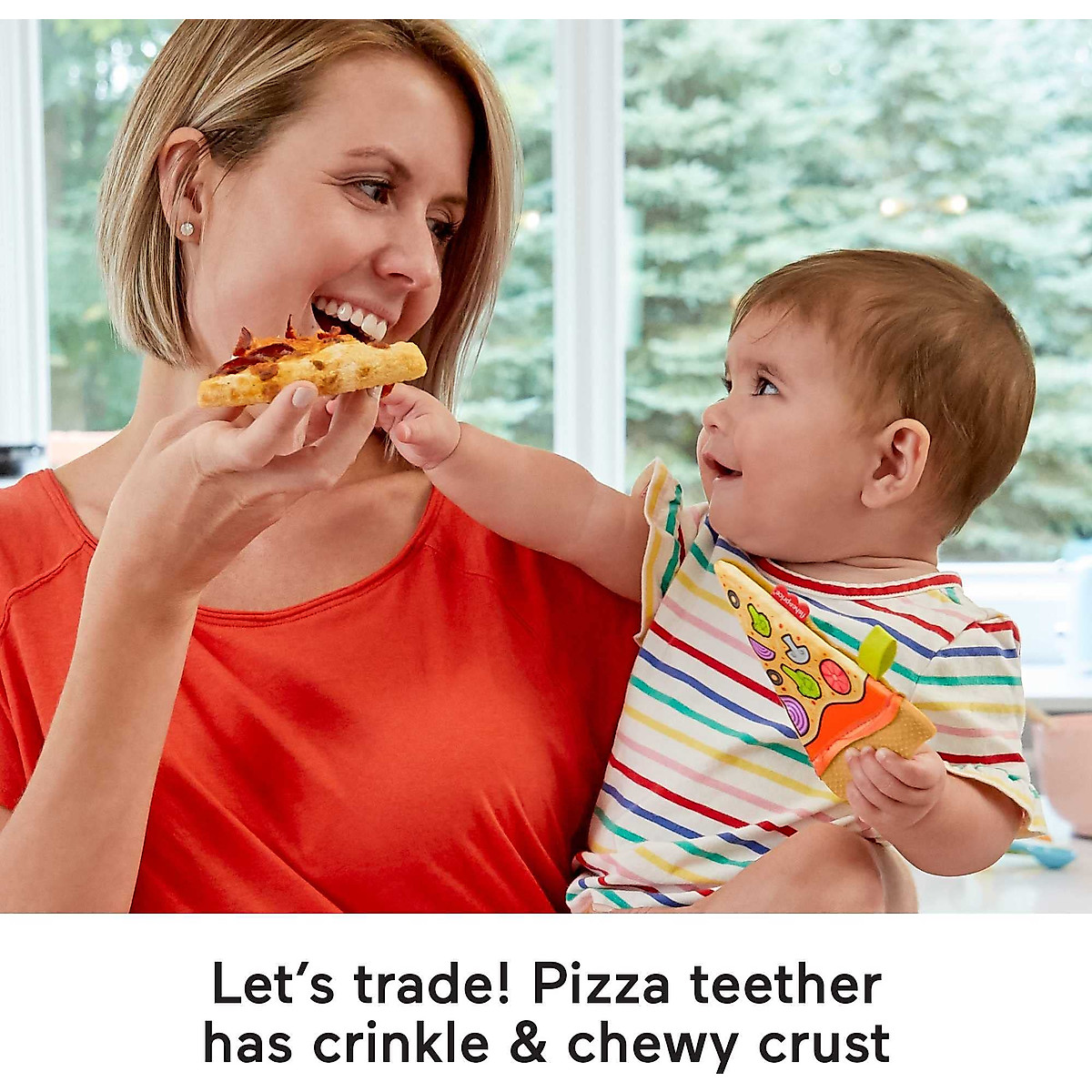 Fisher-Price Tiny Treats Gift Set, 3 pretend food infant teething toys