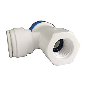 Metpure Quick Connect Tank Ball Valve with Gasket For Water Purification Systems And Reverse Osmosis System Pressurized Water Storage Tank (1/4" Female NPT x 3/8" OD Quick Connect)