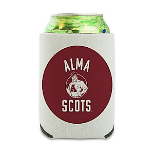 Alma College Scots Logo Can Cooler - Drink Sleeve Hugger Collapsible Insulator - Beverage Insulated Holder