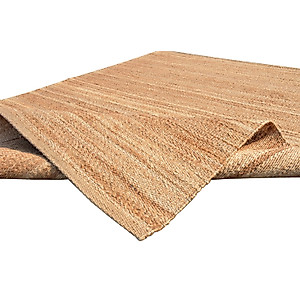 Antep Rugs Natural 5x7 Indoor Hand Woven Fiber Jute Area Rug (Natural, 5' x 7'6")