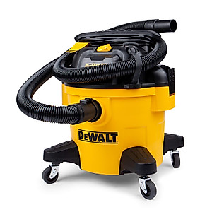 DEWALT 6 Gallon DXV06PZ 4 Peak HP Poly Wet/Dry Vac, Heavy-Duty Shop Vacuum with Blower Function Yellow+Black