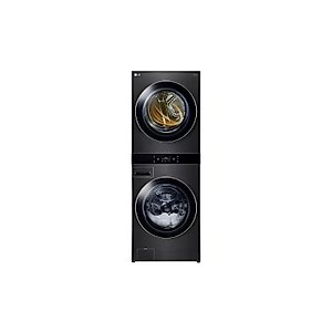 LG WKEX300HBA Single Unit Front Load WashTower™w. Center Control® 5.0 cu.ft. Washer & 7.4 cu.ft. Electric Dryer