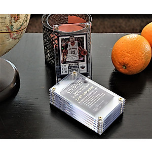 UVBLOC Baseball Card Holder Cases (5 Pack) Protectors Hard Plastic Screw Down 35pt Sleeves for Trading Football Basketball Pokemon Sports Cards