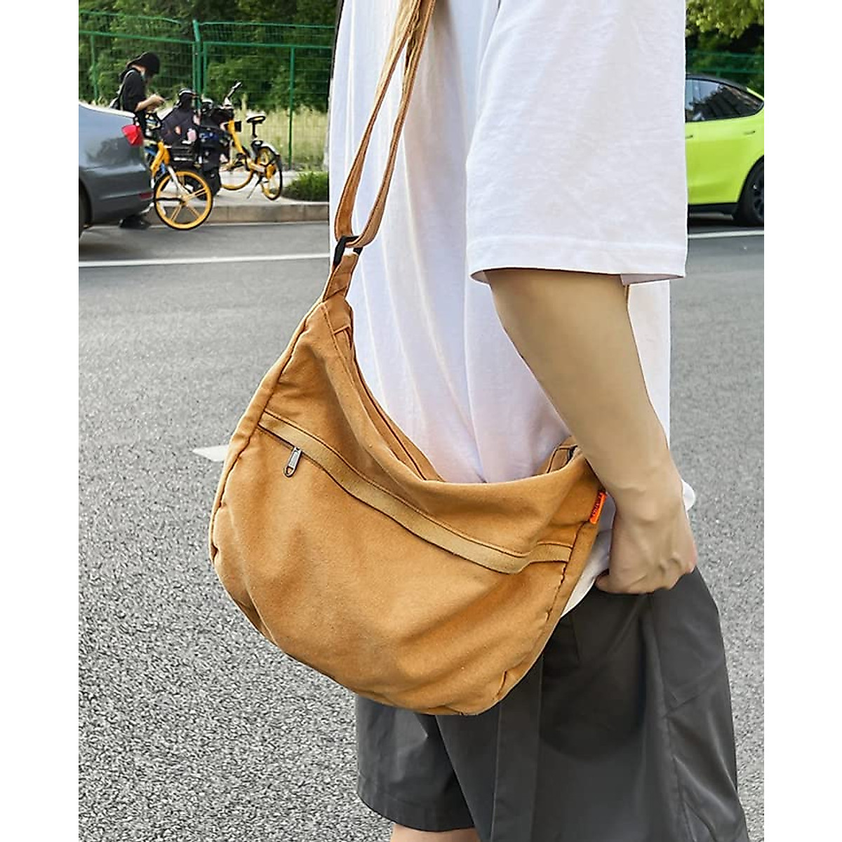 Messenger Bag for Men Women Large Capacity Crossbody Bag Canvas Tote Bag Shoulder Bag Satchel Hobo for School Work