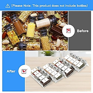 Vertexly Acrylic Seasonings Spice Rack,Acrylic Spice Drawer Organizer,4 Tier,for Drawer/Countertop,Organize and Display Your Spices,and Seasonings(Jars not included)