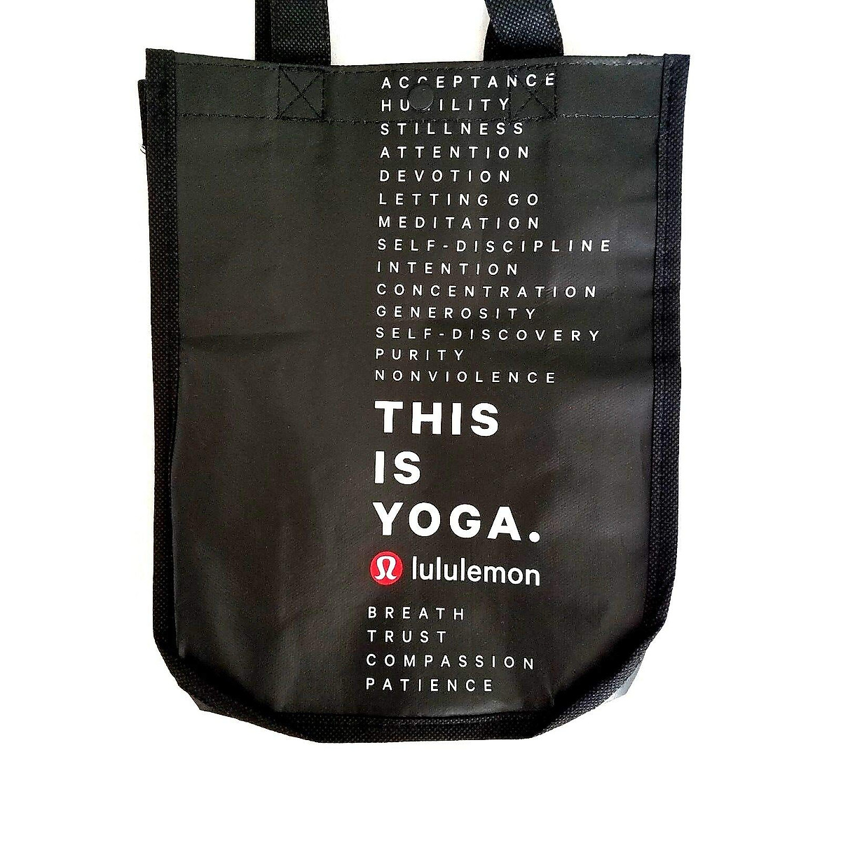Lululemon Small Reusable Tote Gym Bag (This is Yoga, Black)