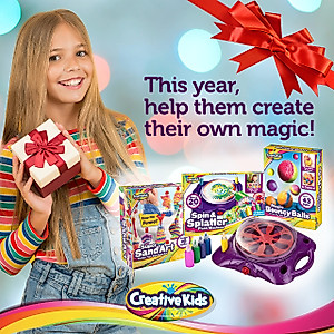 Creative Kids Spin & Paint Refill Pack - 8 x Large Cards - 8 x Small Cards - 4 x Round Cards - 5 Bottles of Colored Paint